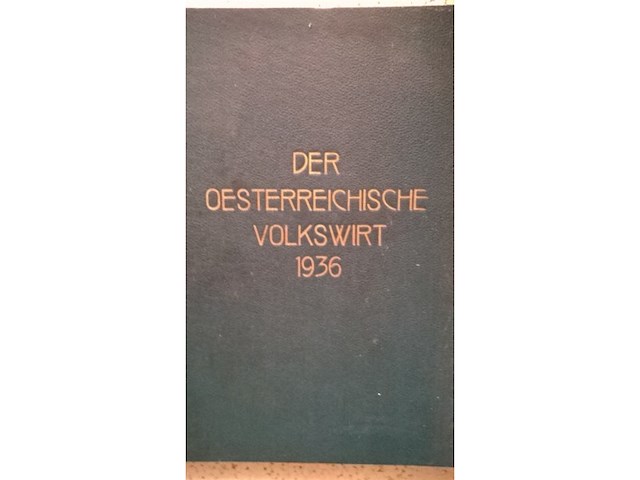 DER OESTERREICHISCHE VOLKSWIRT 1936
