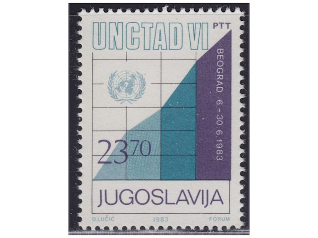 Jugoslavija 1983 VI zasedanje UNCTAD, čisto (**)