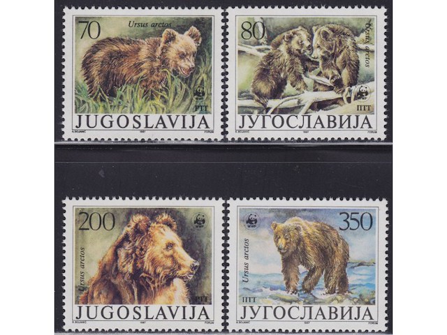 Jugoslavija 1988 Zaštićene životinje, čisto (**)