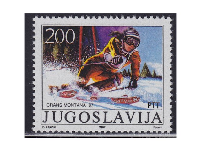 Jugoslavija 1987 Crans Montana, čisto (**)