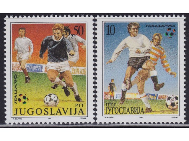 Jugoslavija 1990 Fudbal Italija, čisto (**)