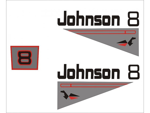 JOHNSON 8 - NALEPNICE ZA VANBRODSKI MOTOR