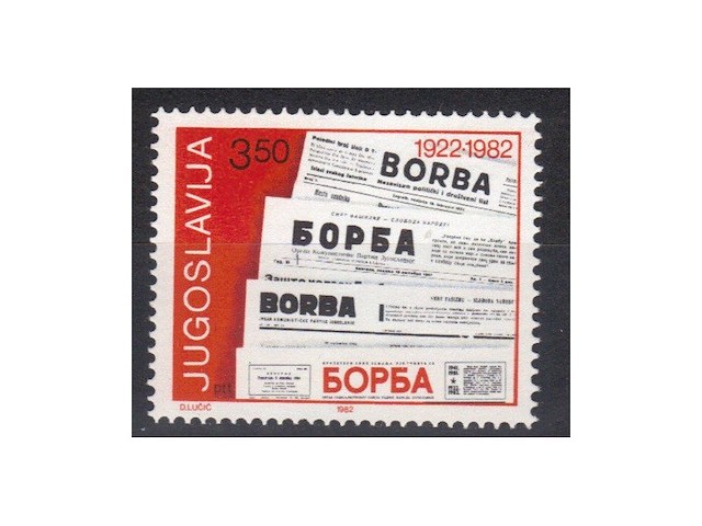 60 god lista `Borba` 1982.,čisto
