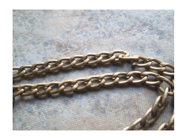 Lanac aluminijumski 6x3mm boje bronze 1m