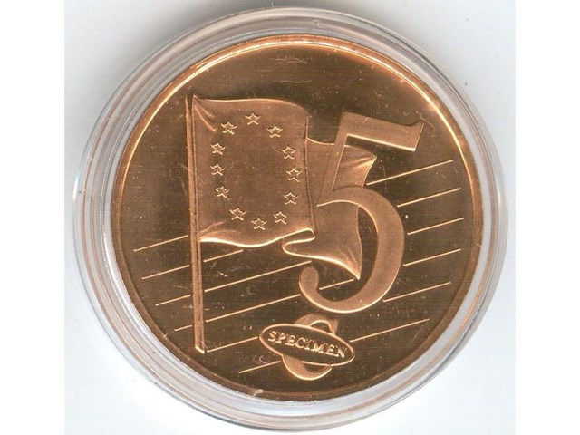 Svedska 5 euro cent 2003 UNC SPECIMEN