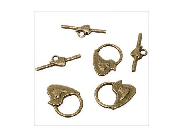 Kopča IQ toggle ptica boje bronze 18mm, 21mm