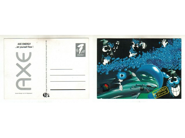 Mirišljava reklamna razglednica AXE - The Energy Dive