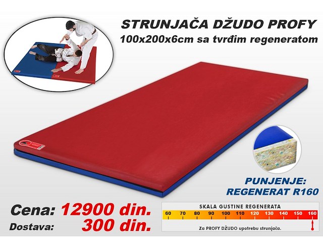 Strunjača za džudo (judo profy) 1x2mx6cm