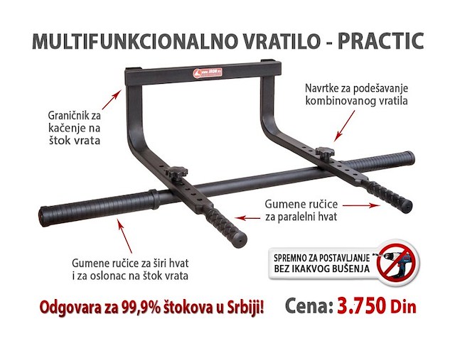 Multi funkcionalno vratilo za štok vrata - Practic