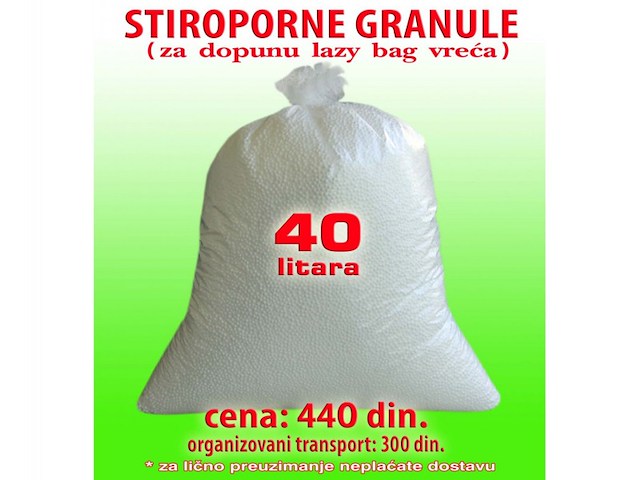 Stiropor dopuna za Lazy Bag 40 litara