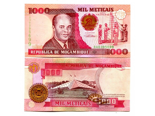 MOZAMBIK 1000 metikasa (1991)  UNC