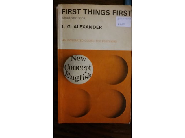 FIRST THINGS FIRST -STUDENTS BOOK