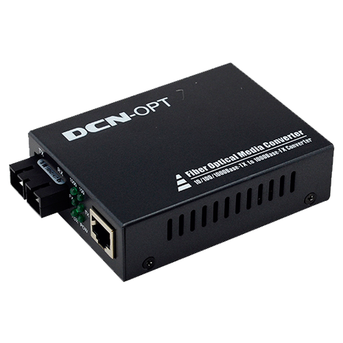 DCN Gigabit Ethernet 10/100/1000Mb/s Fiber konverter sa 1 SFP slotom (SFP modul se kupuje posebno), Jumbo Frame 10K, LFP funkcija, 802.3u/802.3ab (DCN-OPT-MC-2200A)