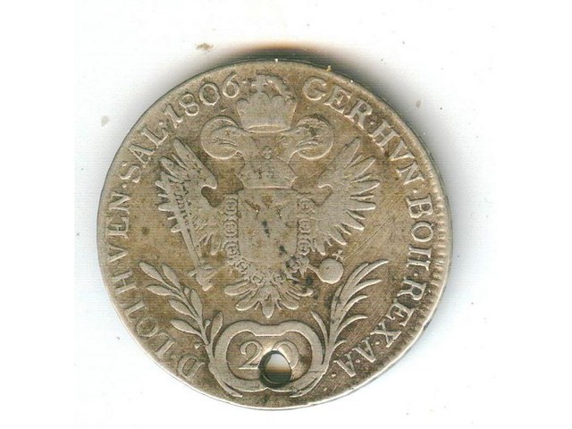 Austrija 20 kreuzer 1806 D