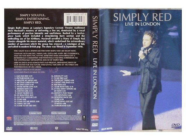 SIMPLY RED - LIVE IN LONDON - DVD