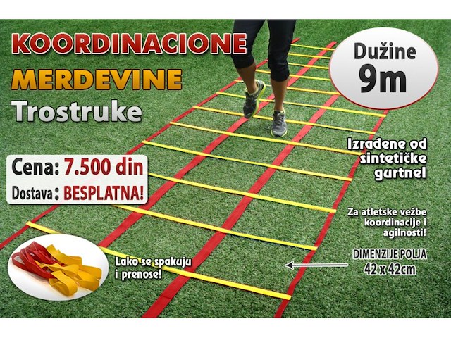 Koordinacione merdevine 9m trostruke