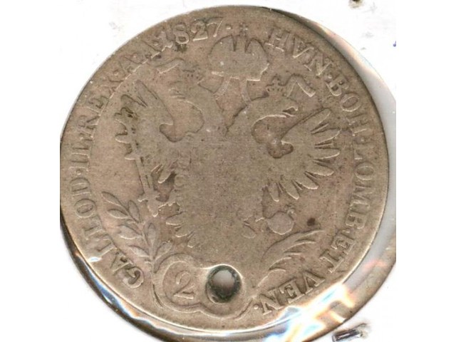 Austrija 20 kreuzer 1827 A
