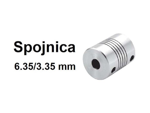 Elasticna spojnica za motor - 6.35/6.35 mm