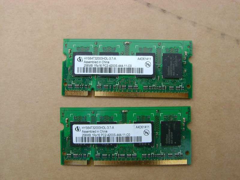 SODIMM DDR2 2x256 MB PC4200