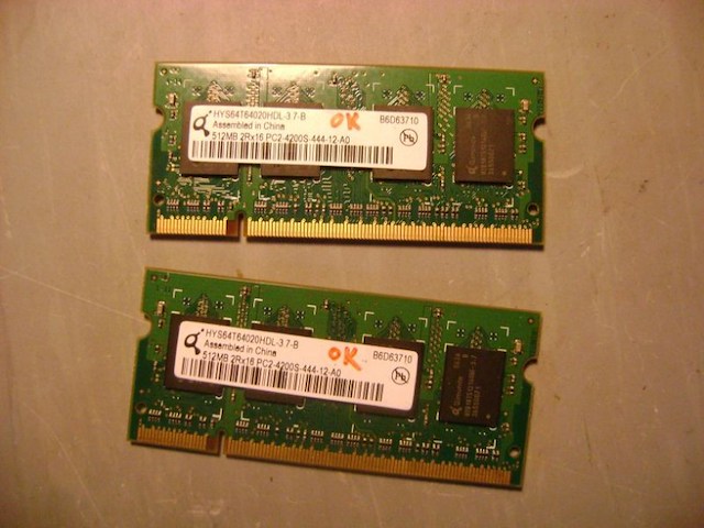 SODIMM DDR2 2x512 MB PC4200
