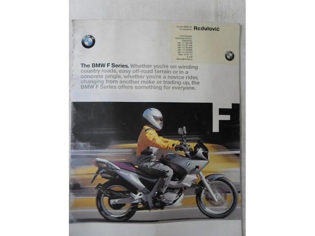Prospekt BMW F serija 1998, engleski,A 4 format,