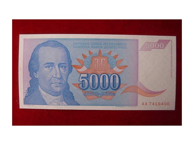 5000 DINARA 1994 - UNC