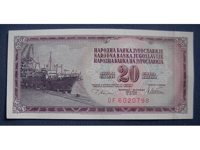 20 DINARA 1978 - UNC