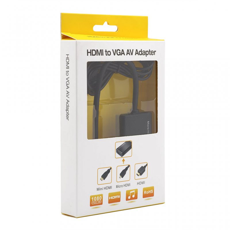 Micro HDMI to VGA AV Adapter