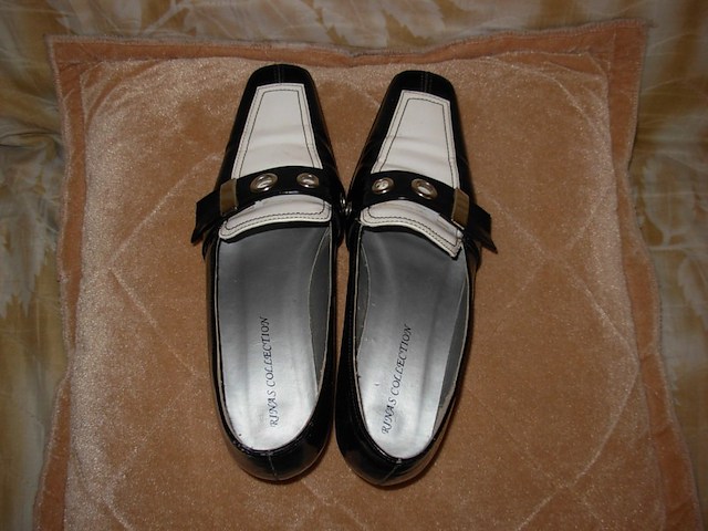 Crno-bele lakovane cipele