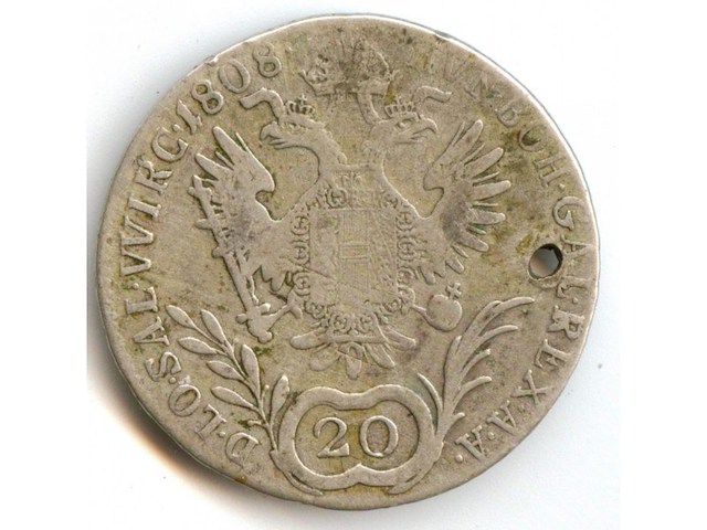 Austrija 20 kreuzer 1808 C