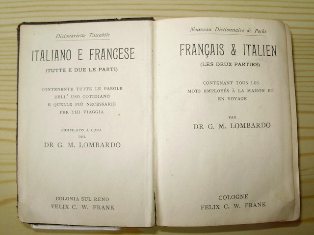 FRANCUSKO-ITALIJANSKI I ITALIJANSKO-FRANCUSKI REČNIK