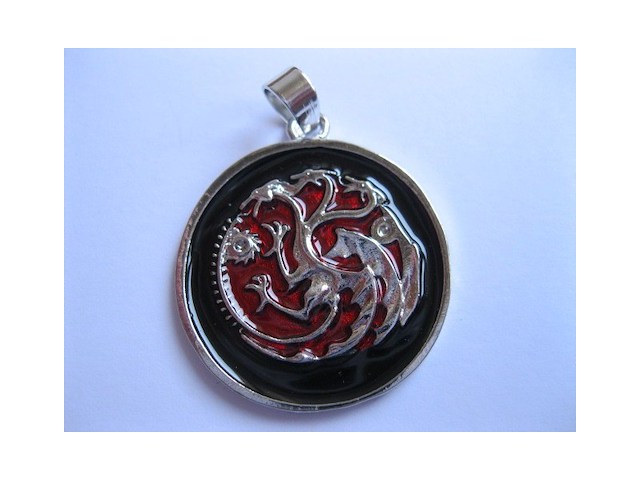 Privezak sa lančićem  Targaryen zmaj - Igre prestola