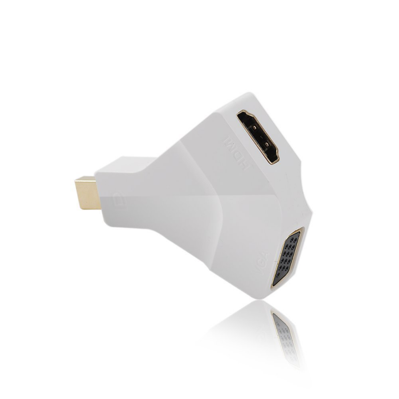 Mini DisplayPort 1.2 to HDMI + VGA Converter