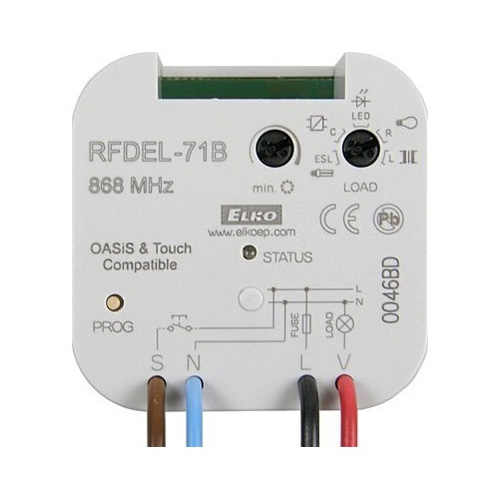 RF Control 1 CH/7 FN LED & ESL Dimming actuator RFDEL-71B