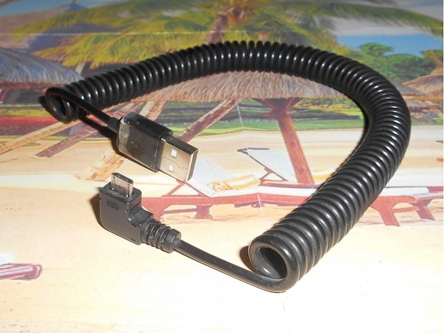 USB 2.0 Micro USB spiralni 90 stepeni