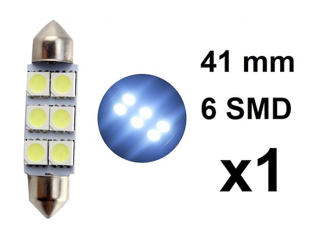 LED Sijalica - za unutrasnjost - 41 mm - 6 SMD - 1 kom