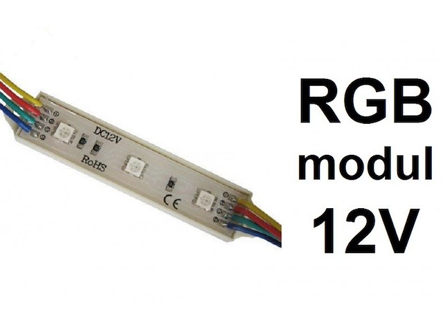 LED RGB modul - 3 SMD diode - 0,72W - 12V