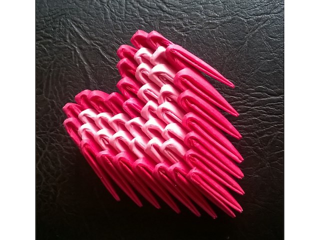3D ORIGAMI srce.magnet za frižider