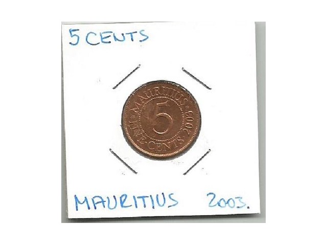 c2 Mauritius 5 cents 2003.