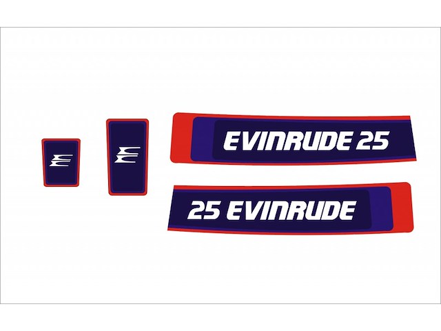 EVINRUDE 25- NALEPNICE ZA VANBRODSKI MOTOR