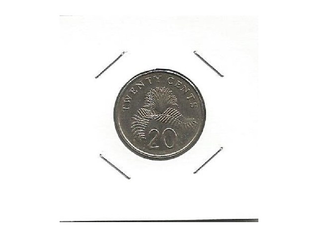 a3 Singapore 20 cents 1989.