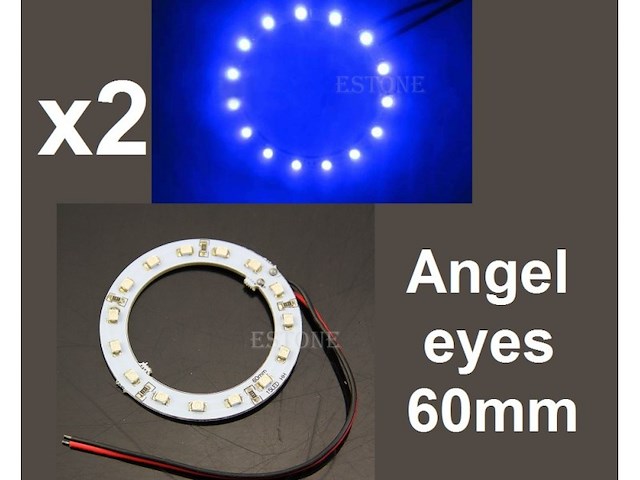 Angel eyes prstenovi - LED - 60mm / 44mm - Plavi