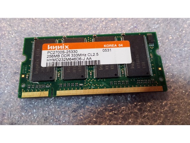 MEMORIJA ZA LAPTOPOVE  256MB 333MHZ DDR1