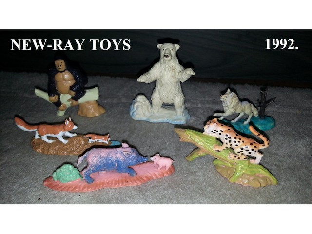 New-Ray Toys - životinje sa postoljem 1992.