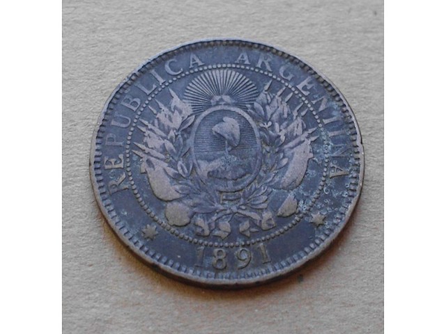 Argentina Dos centavos 1891 odlicna