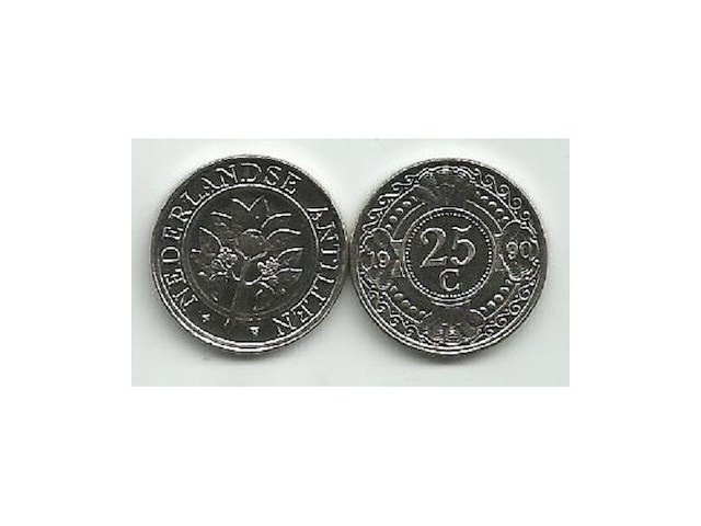 Holandski Antili 25 cents 1990. KM#35