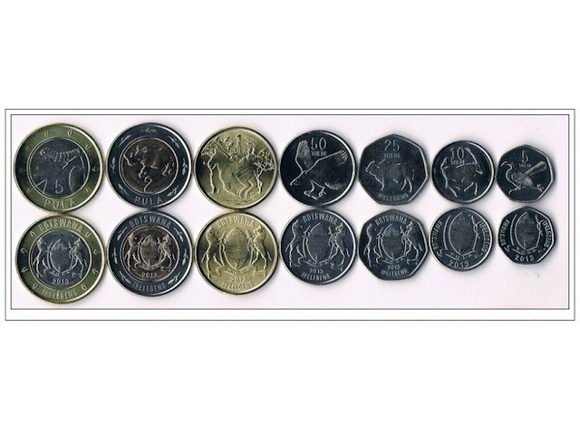 Botswana 2013. Kompletan set kovanica UNC