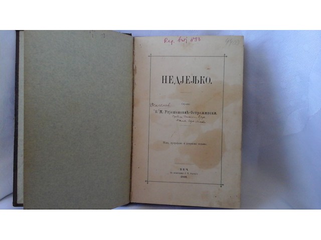 Nedjeljko spjevao Utješanović Ostrožinski izdanje 1888