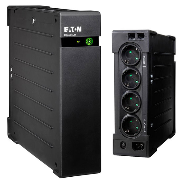 Eaton Ellipse ECO 650 USB DIN tower/wall/rack (kit za wall/rack montažu se naručuje posebno) UPS sa Tel/Ethernet zaštitom po IEC 61643-1 standardu, 650VA/400W, 2Ux263x235mm (PN: EL650USBDIN)