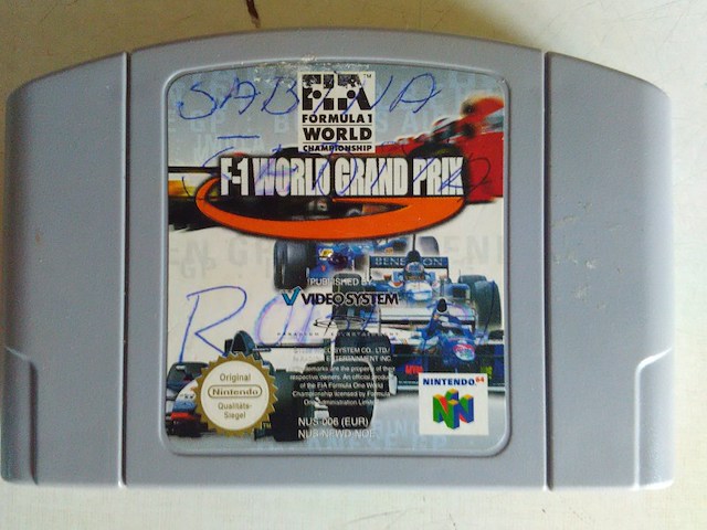 nintendo 64 igrica f-1 world grand prix ispr sa slika